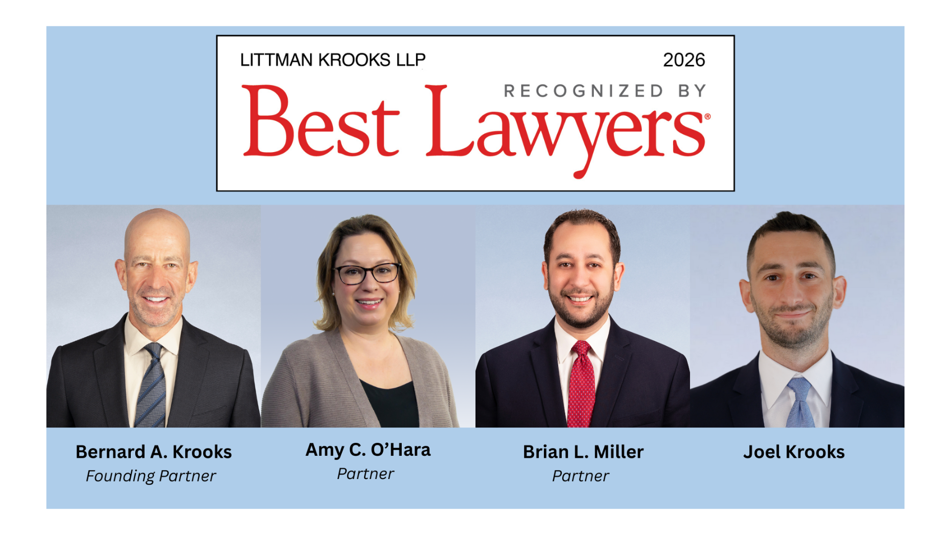 Littman Krooks LLP Attorneys Distinguished as 2026 Best Lawyers in ...